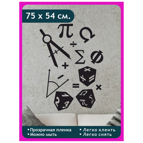 Виниловая наклейка для интерьера "Наука Геометрия / знак пи"