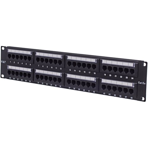 Патч-панель 2U 48 портов RJ-45 категория 5E Krone IDC WT-2029В-KR-48 ports