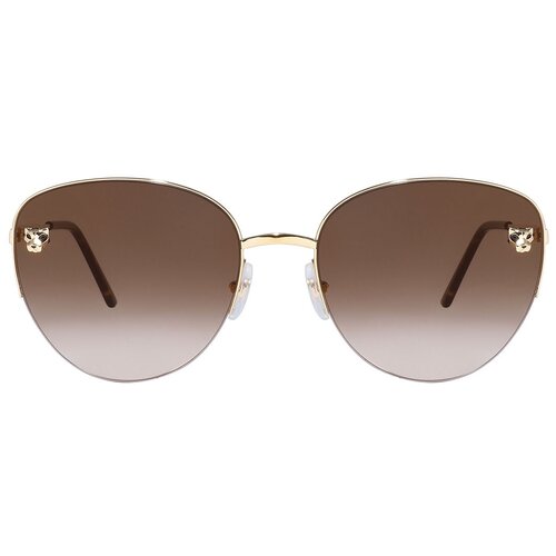 Солнцезащитные очки Cartier, коричневый