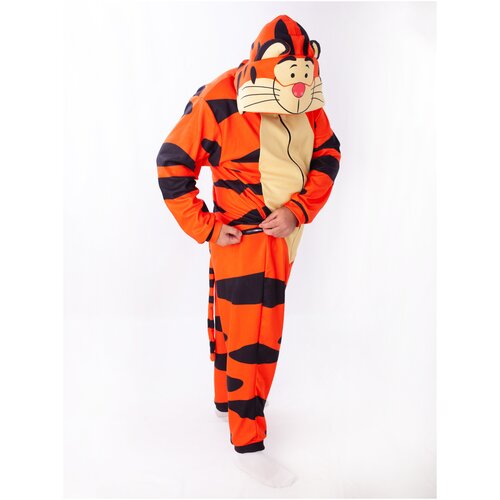 Кигуруми Тигр , размер 40-42, оранжевый, черный
