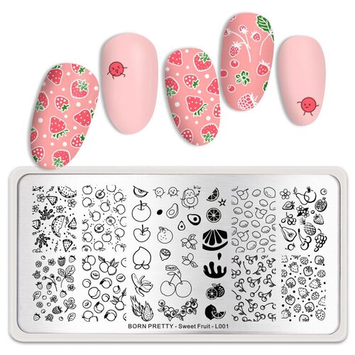 Пластина для стемпинга 12*6 см BORN PRETTY BP-L001 Sweet Fruit