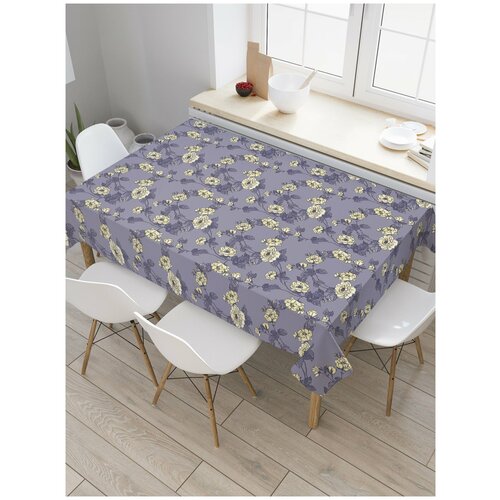 Скатерть прямоугольная JoyArty на кухонный стол "Винтажные лианы роз" из оксфорда, 120x145 см