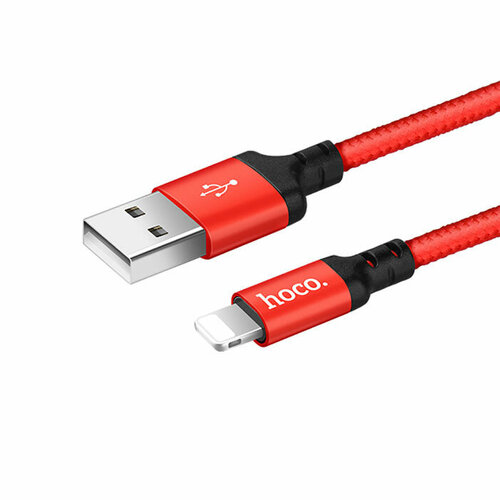 Кабель USB Hoco X14 Times speed Lightning, 2 м, красный