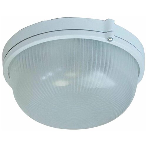 Накладной светильник в круглом корпусе с основанием из металла для освещения бытовых помещений, Е27, 60Вт, IP54, 220В, белый