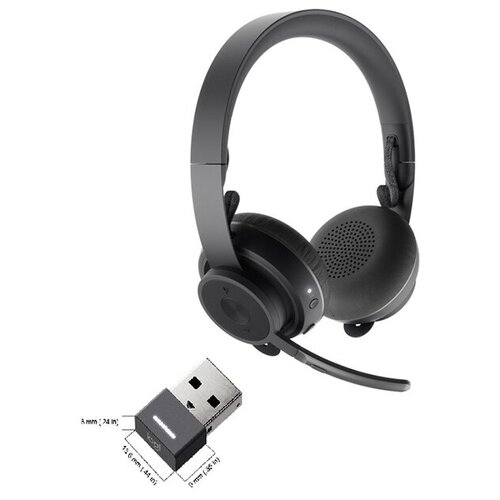 Logitech Беспроводная гарнитура Logitech Zone Wireless UC Headset UC (981-000914)