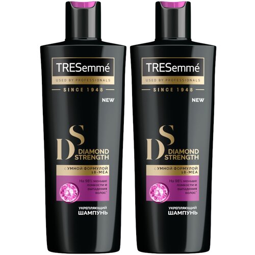 TRESemme шампунь Diamond Strength Укрепляющий с умной формулой 18-MEA 400 мл, 2 шт, 400 мл, 2 шт.