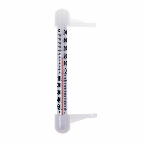 Термометр оконный, Ø20мм, полистирольная шкала, крепление на гвоздик REXANT, цена за 1 шт