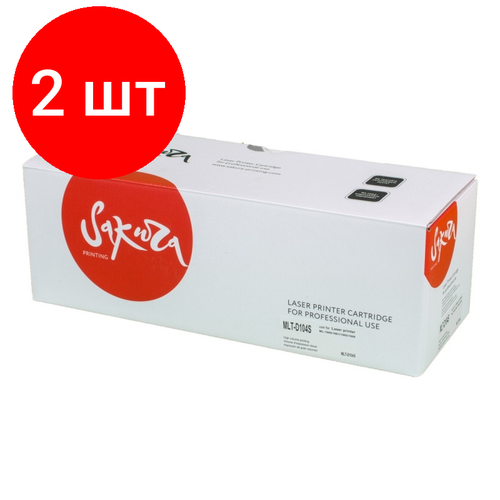 Комплект 2 штук, Картридж лазерный SAKURA MLT-D104S чер. для SamsungML1660/1665/1677