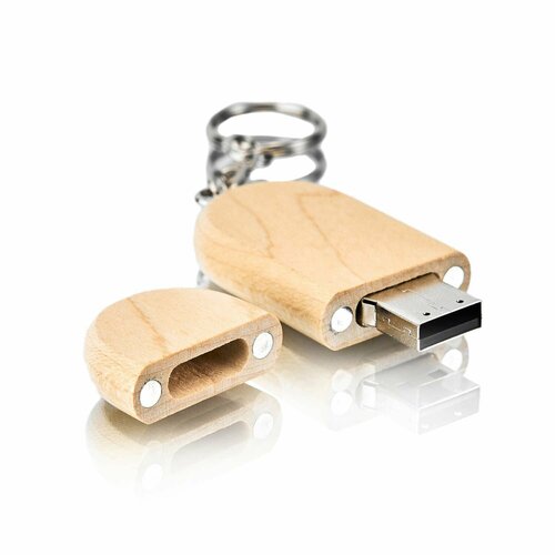 USB флешка, USB flash-накопитель, Деревянная флешка Bamboo, 128 МB, Светлое дерево, арт. F28