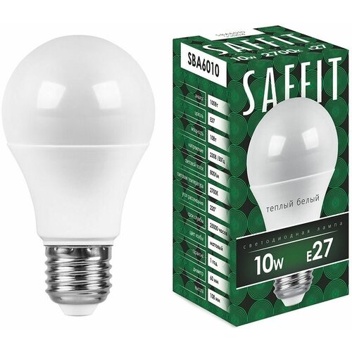 Лампа светодиодная LED 10вт Е27 теплый | код. 55004 | FERON (10шт. в упак.)
