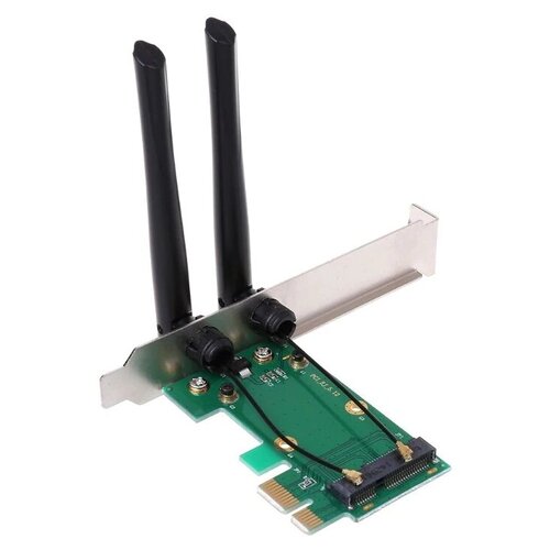 Wi-Fi сетевая карта PCI-Ex1 (2 съемные антенны)