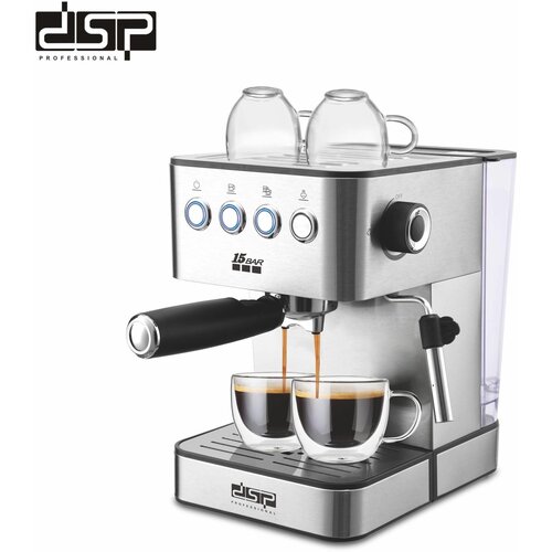 Профессиональная автоматическая кофемашина DSP из нержавеющей стали, 15бар, высокая мощность 850Вт