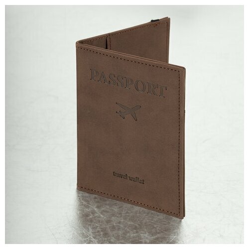 Обложка для паспорта BRAUBERG 238204, коричневый