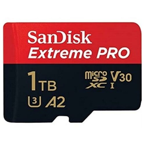 SanDisk Карта памяти MicroSD 1Tb SanDisk Extreme microSDXC Class 10 UHS Class 3 V30 A2 160MB/s + SD adapter #SDSQXA1-1T00-GN6MA
