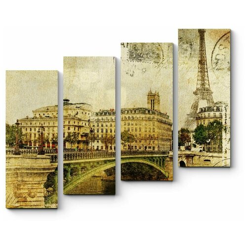 Модульная картина Привет из Парижа170x147
