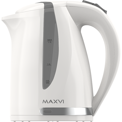 Чайник MaxviKE1701P, белый/серый