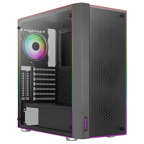 Корпус ATX Aerocool Skribble, черный (SKRIBBLE-G-BK-V1)