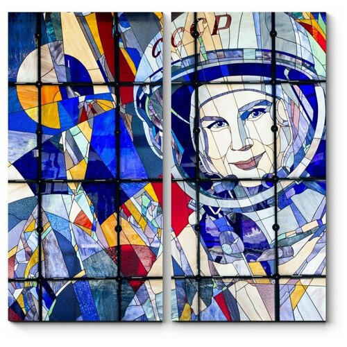 Модульная картина Первая женщина-космонавт 60x60
