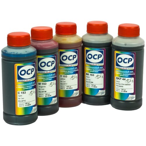 Чернила OCP (краска) для принтеров Canon PIXMA: MG5740, MG6840, TS5040, TS6040 100x5
