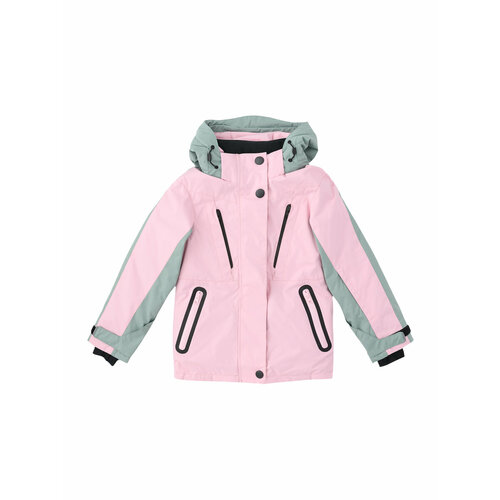 Куртка Oldos, размер 134-68-60, зеленый, розовый