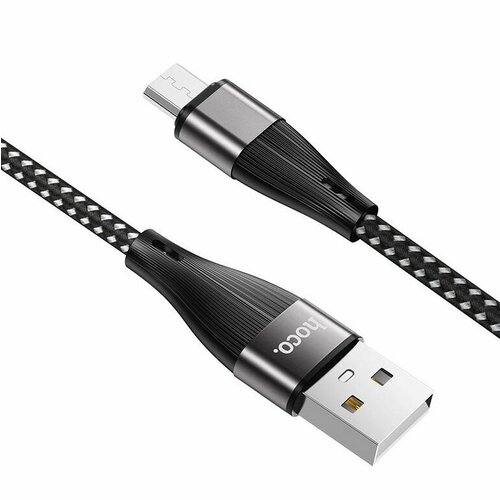 Кабель USB-Micro USB HOCO X57 Blessing 2.4A 1.0м черный