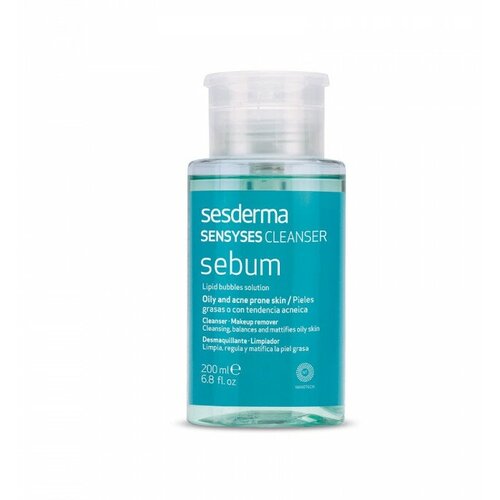 SesDerma лосьон Sensyses Cleanser Sebum липосомальный для снятия макияжа, 200 мл, 220 г