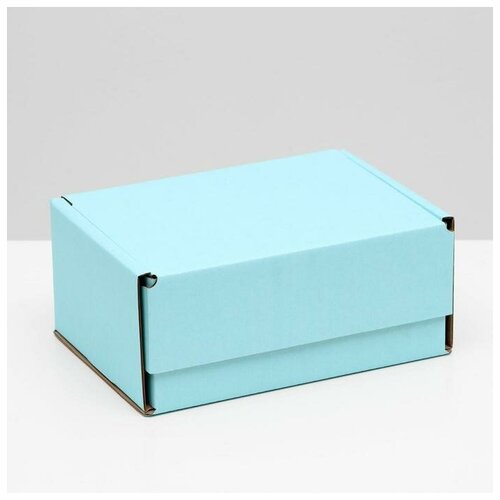 Коробка самосборная, голубая, 22 х 16,5 х 10 см (1шт.)