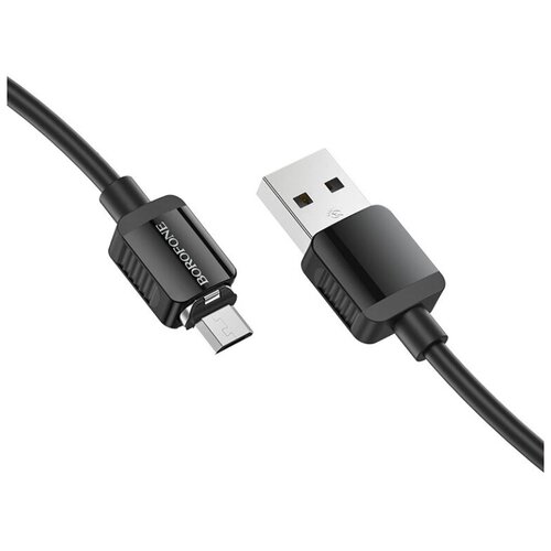 Кабель Borofone BX57 Effective USB - Micro-USB, 1 м, 1 шт., черный