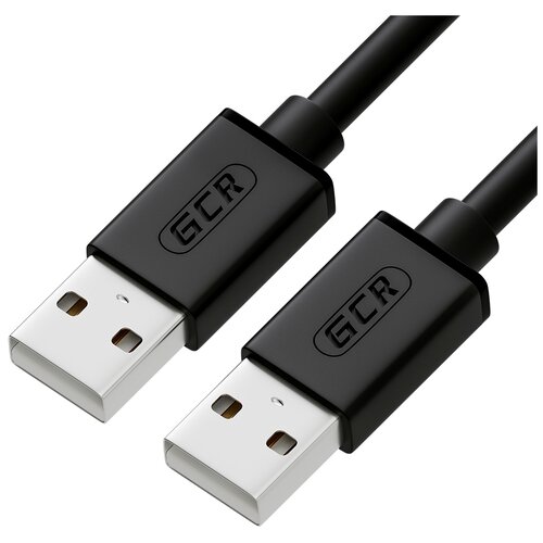 Кабель GCR USB 2.0 am - USB 2.0 am (GCR-AM2), 1 м, черный