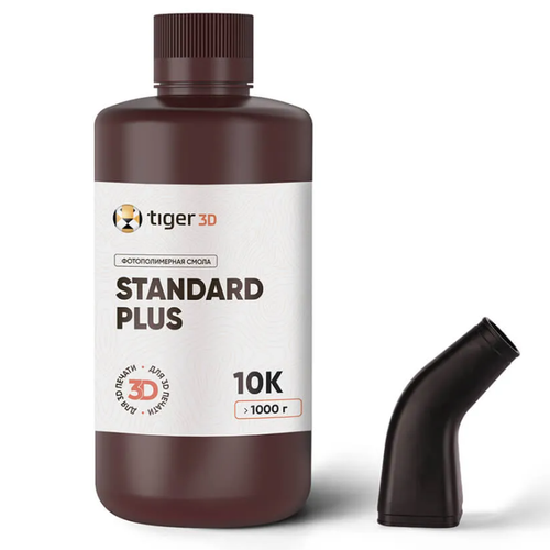 Фотополимерная смола Tiger 3D Standard Plus Resin 10K, черная (1 кг)