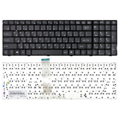 Клавиатура для ноутбука MSI FR700 черная с рамкой