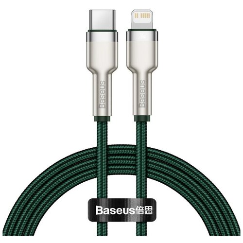 Кабель Baseus Cafule Series Metal Data Cable Type-C to Lightning PD 20W 1m Green (CATLJK-A06)