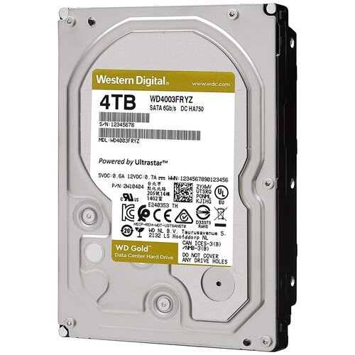 Жесткий диск Western Digital WD Gold 4 ТБ WD4003FRYZ