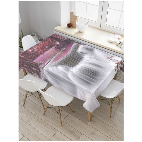Скатерть прямоугольная JoyArty на кухонный стол "Удивительный лес" из оксфорда, 180x145 см
