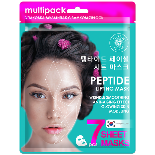 Mi-Ri-Ne Тканевая маска Peptide Lifting Mask, 90 г, 7 шт. по 105 мл