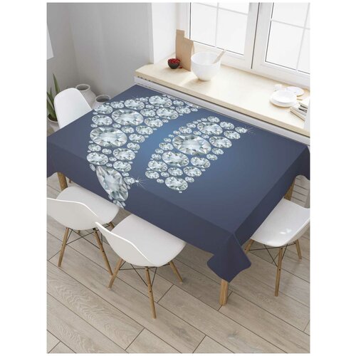 Скатерть прямоугольная JoyArty на кухонный стол "Бриллиантовый выпуск" из оксфорда, 120x145 см