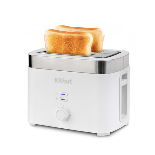 Тостер Kitfort, 2 отделения, автоматическое центрирование тостов, кнопка отмены, регулировка степени обжаривания