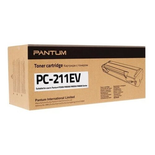 Картридж лазерный PANTUM (PC-211P) P2200/P2207/P2507/P2500/M6500/M6607, ресурс 1600 стр, оригинальный (PC-211EV)