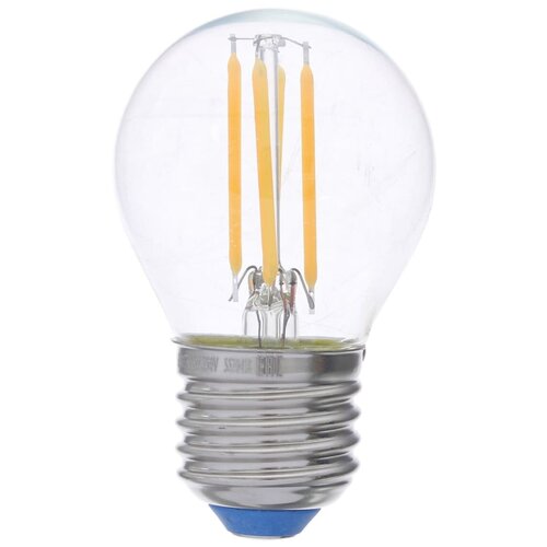 Лампа светодиодная филаментная Airdim, форма шар, E27 5 Вт 500 Лм свет тёплый