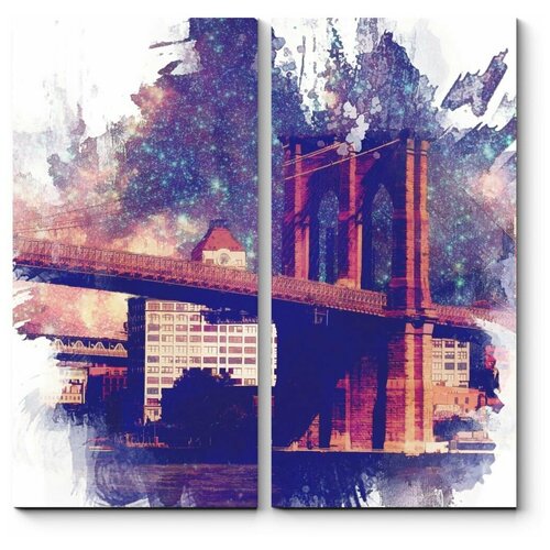 Модульная картина Бруклинский мост, Нью-Йорк 60x60