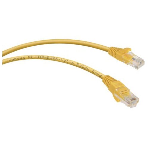 Кабель патч-корд UTP 6 кат. 1,5м. Cabeus PC-UTP-RJ45-Cat.6-1.5m-YL