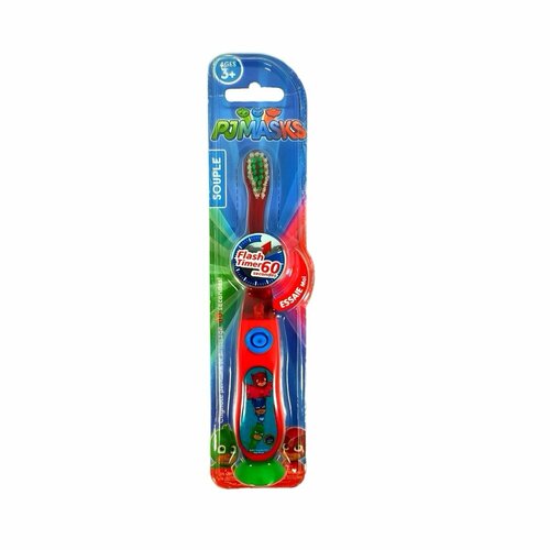 PJ Masks Детская зубная щетка с таймером-подсветкой ручкой на присоске