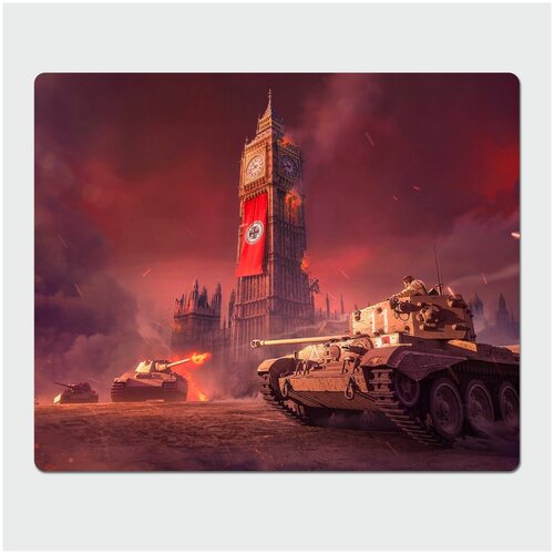 Коврик для компьютерной мышки Rocket - World of Tanks, 23x19 см