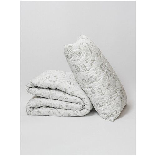 Одеяло 1.5 полутороспальное стеганое теплое Хлопковый мир одеяло теплое искусственный лебяжий пух 300 гр/м2 в микрофибре 1,5 сп односпальное