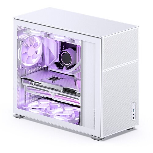 Корпус JONSBO D41 MESH White без БП, боковая панель из закаленного стекла, mini-ITX, micro-ATX, ATX, белый