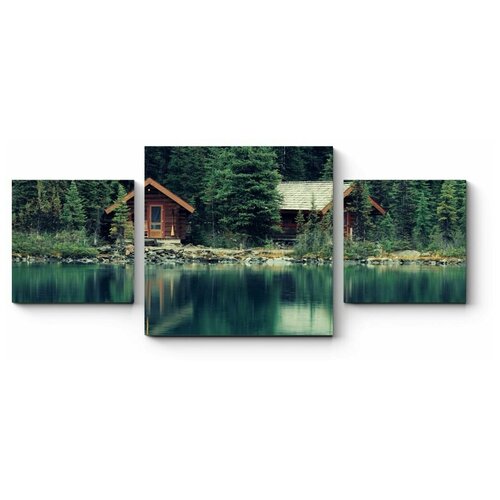 Модульная картина Домик в лесу 80x34