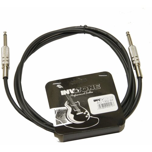 Invotone ACI1302BK инструментальный кабель, mono jack 6,3 — mono jack 6,3, длина 2 м (черный)