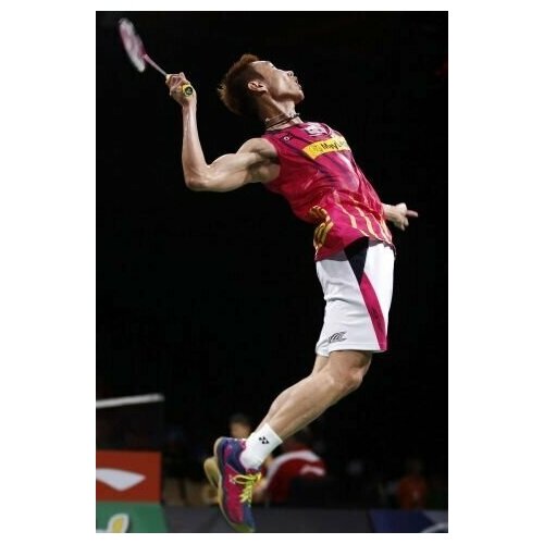 Плакат, постер на холсте Badminton/Бадминтон. Размер 21 х 30 см