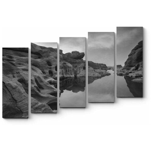 Модульная картина Каньон в черно-белых тонах 100x70