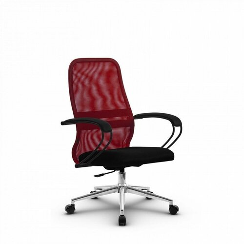 Компьютерное офисное кресло mетта SU-СК130-8Р, СН3, Красное/Черное